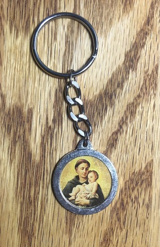 SAINT ANTHONY BLESSED RELIC CATHOLIC CHURCH KEYCHAIN KEY RING PENDANT ...