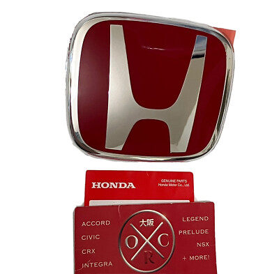 New Genuine OEM FK8 Honda Civic Type R Front Emblem Badge Red Logo 17 ...