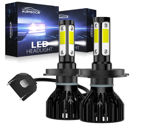 9003 H4 Super Bright White LED Headlight Bulbs Kit 10000W 1000000LM Hi ...