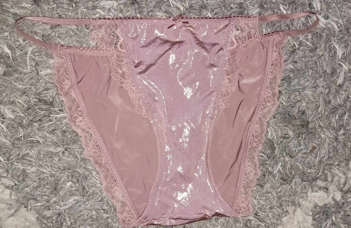 Dream angel lace Trim Shimmer string bikini Size Medium lt Cocoa Shine ...