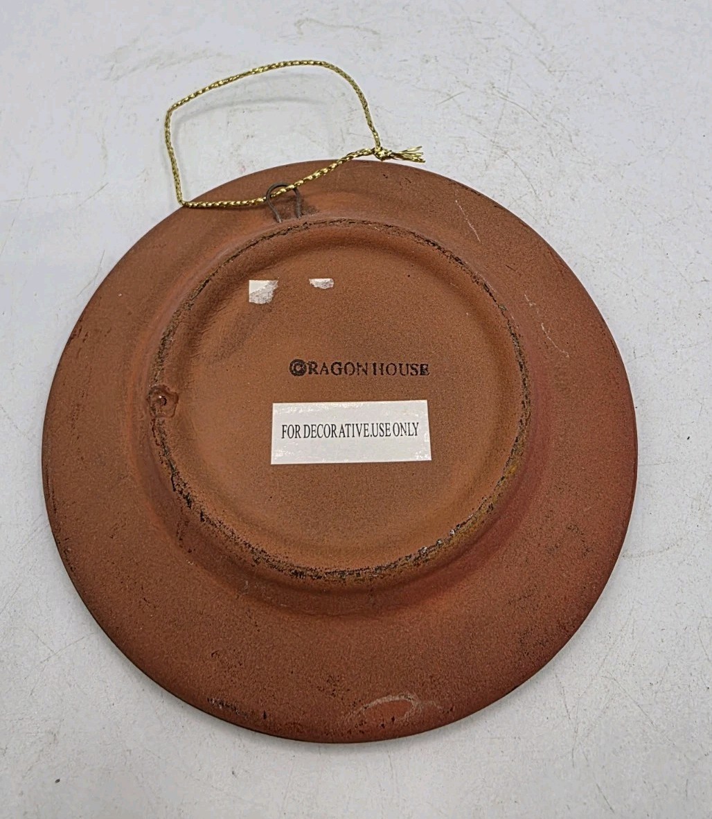 Ragon House Merry Christmas Primitive Redware Pottery Plate Mini 4 ...