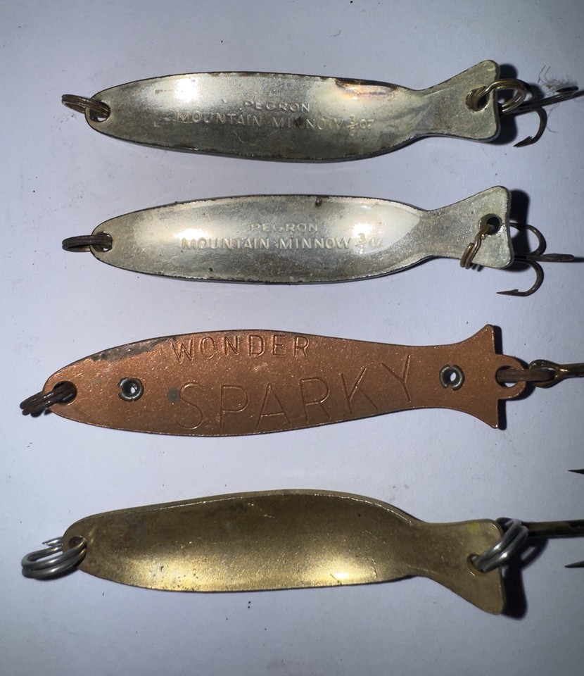 Vintage Pegron Mountain Minnow/Wonder Sparky Trout Fishing Lures Lot | eBay