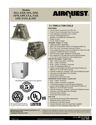 ICP EPM36B15C 3 TON Multiposition Cased Coil Orifice Pin | eBay