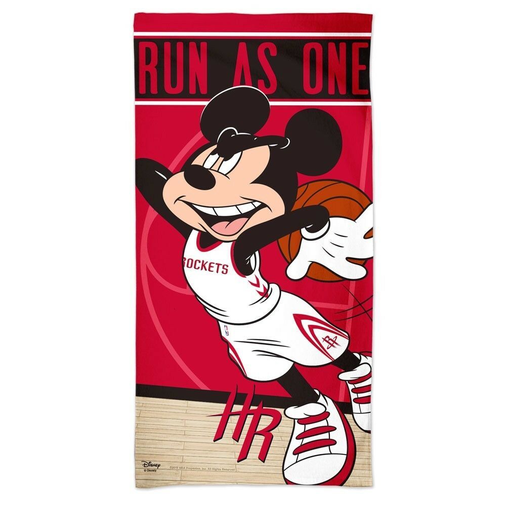 NBA Houston Rockets Mickey Mouse 30" x 60" Beach Pool Dorm Towel NEW ...
