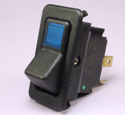 Eaton 10A 250vac, Blue Lighted Rocker Switch SPST, ON/OFF, 3 prongs | eBay