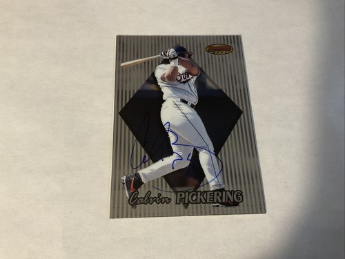 1999 Bowman's Best Baseball #113 Calvin Pickering Signed Card | eBay
