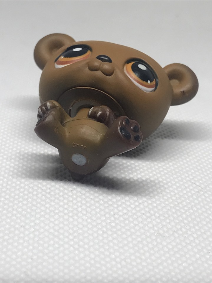 Littlest Pet Shop LPS #395 Brown Bear Panda Around the World Orange ...