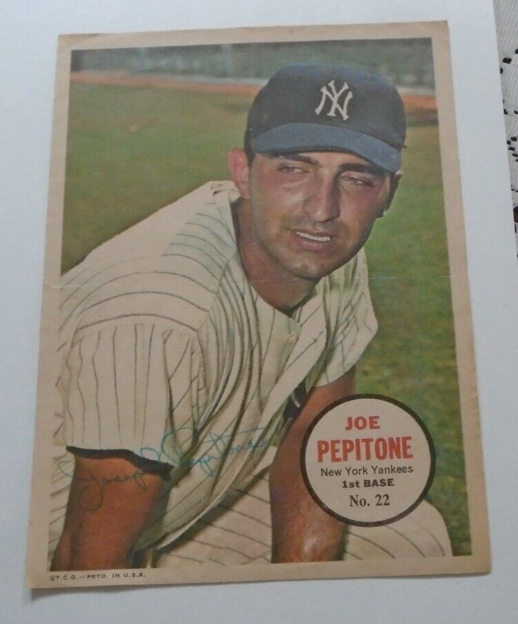 Joe Pepitone Topps Pinup Poster inserts Baseball 1967 # 22set # 3 | eBay