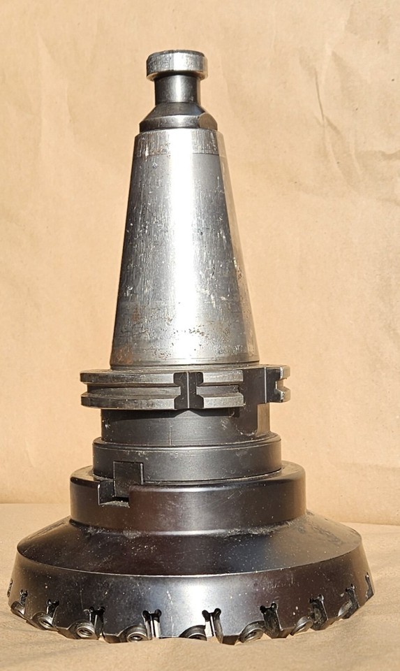 Valenite Face Mill 7"- 45°, 22 Insert Shell Cutter with CAT50 Tool ...