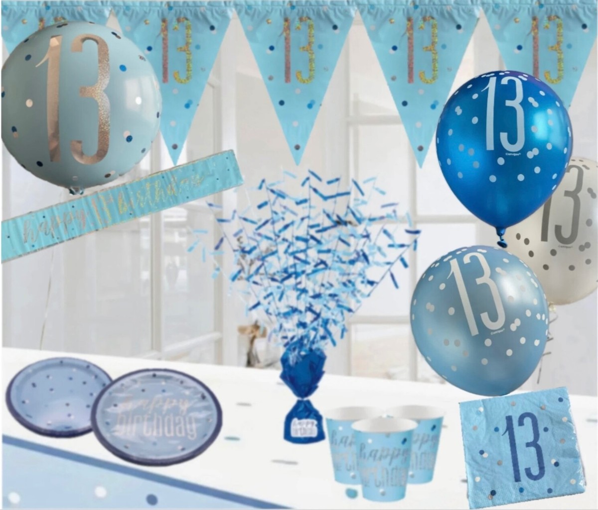 Happy 13th Birthday Decorations Rose Gold OMG UR A Teenager 13th