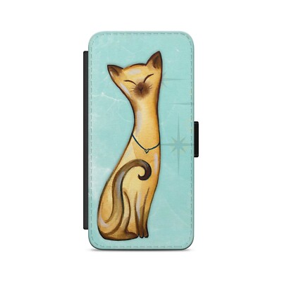 SIAMESE CAT Art Flip Wallet Phone Case for iPhone Models | eBay