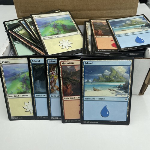 500 Basic Lands -MTG Magic- 100 of Each: Plains Islands Swamps ...