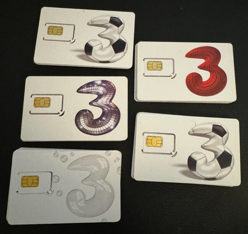 Vintage Three Sim Card - Never been used - Standard Size. 90's | eBay