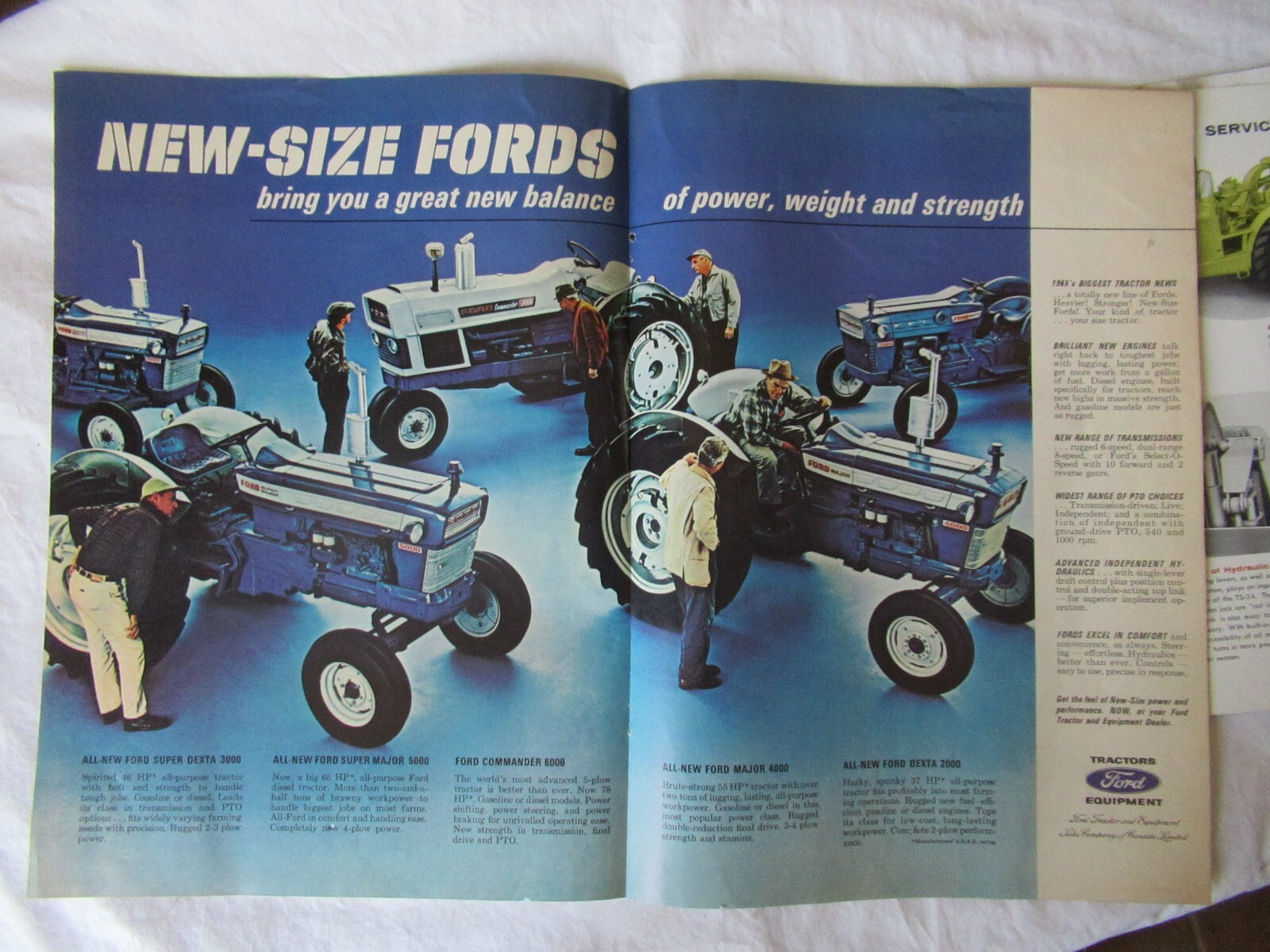 Ford 2000 3000 5000 6000 tractor print AD 2 pages | eBay