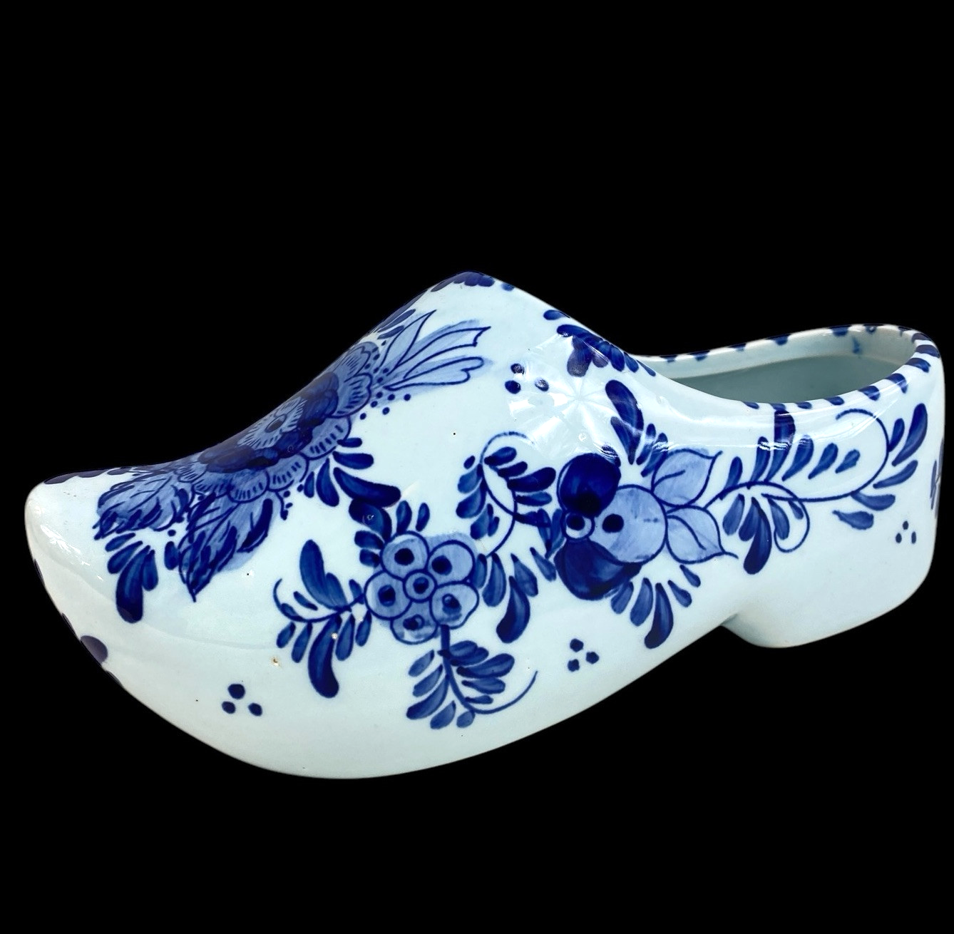 Ceramic Dutch Clog Vintage Delfts Blauw Shoe Hand Painted Floral 7.5 ...