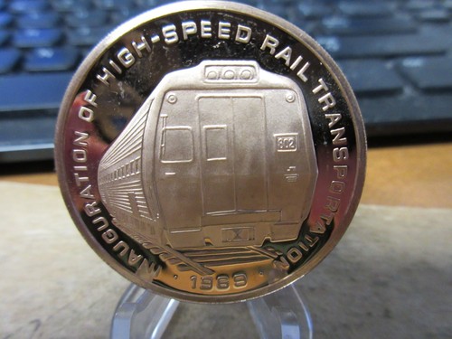 1969 Penn Central Rail Road High-Speed Train Medal Bronze 39mm SCD | eBay
