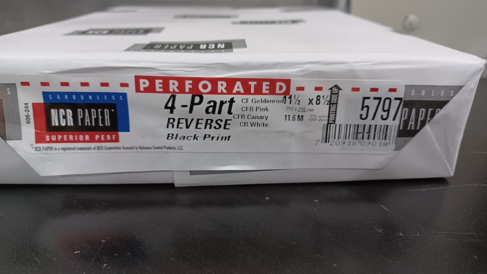 4 Part NCR Paper Superior Perf Multi-Colored Carbonless Paper - 8 1/2 x ...