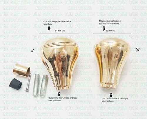 Solid Brass Knob Head Handle Only For Wooden Walking Stick Cane ...