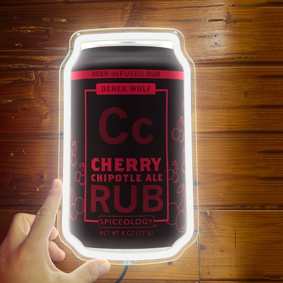 Derek Wolf Cherry Chipotle Neon Light Night Mart Barbecue Wall Decor 12 ...