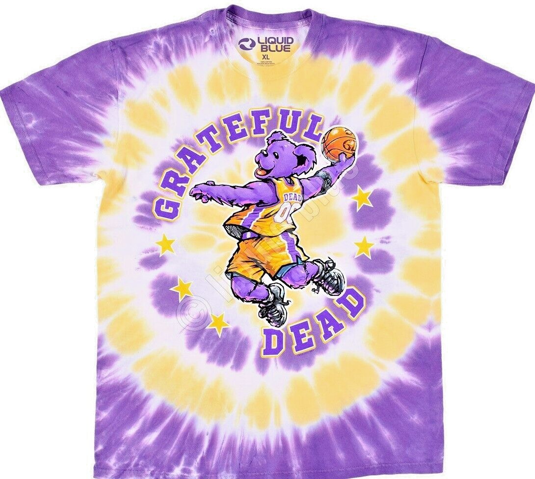 Grateful Dead Basketball Dancing Bear Dunk T-Shirt Tie Dye L XL 2XL ...