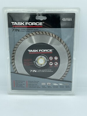 Task Force 7 Inch Turbo Diamond Blade, General Purpose, Dry/Wet Use ...
