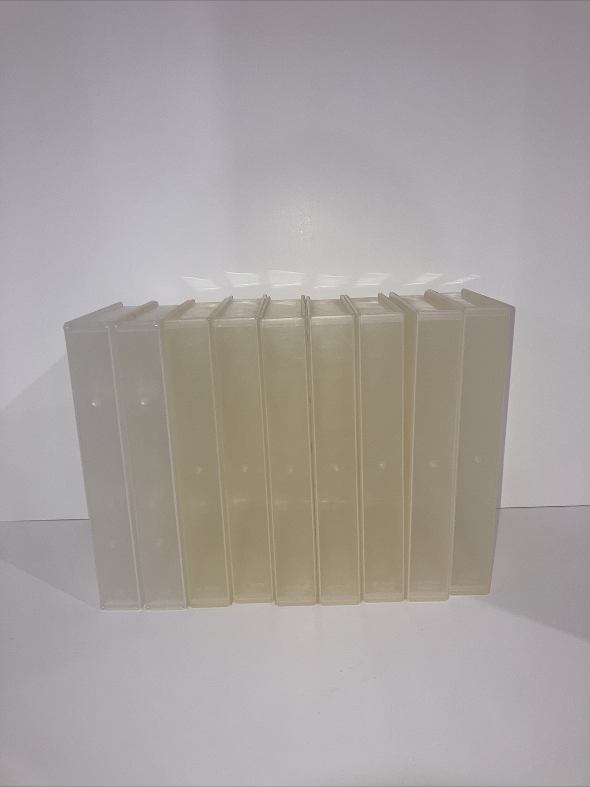 VINTAGE Lot of 9 Clear Empty VHS Storage Cases Clam Shell Case Video ...