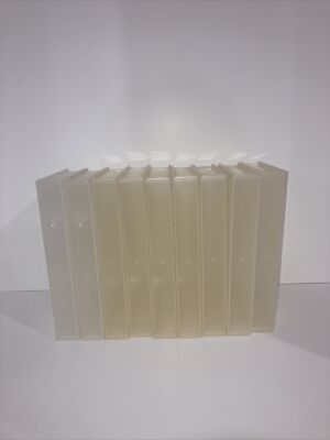VINTAGE Lot of 9 Clear Empty VHS Storage Cases Clam Shell Case Video ...
