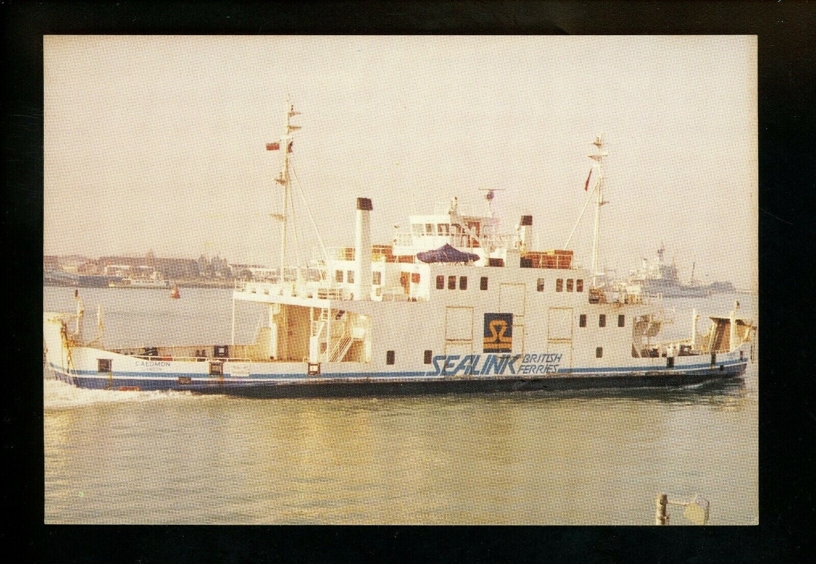 Ship postcard Chrome Bob Morris Caedmon ferry Sealink British Ferry ...