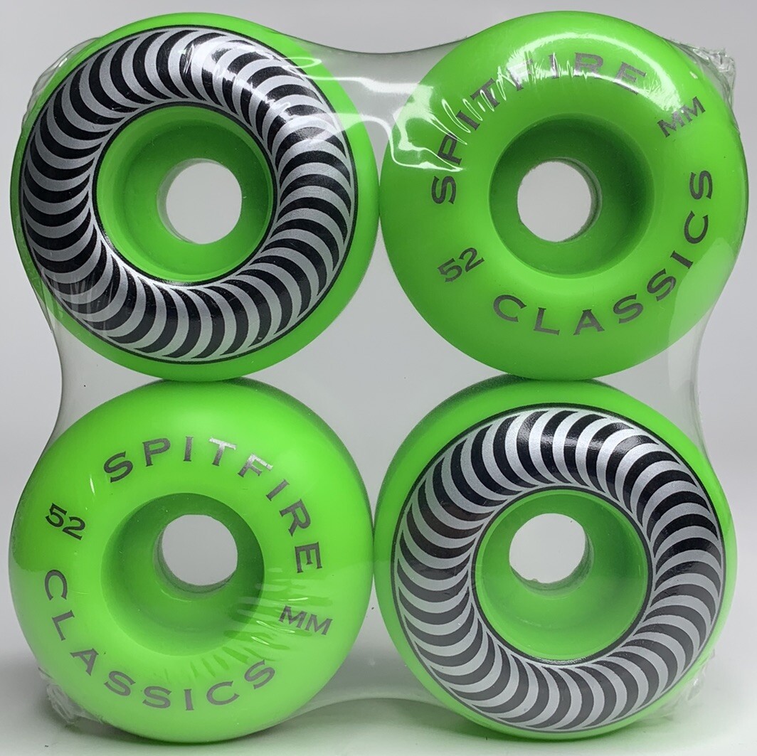 Spitfire Box O'Fire Classics 52MM Neon Green Skateboard Wheels Set/4 ...