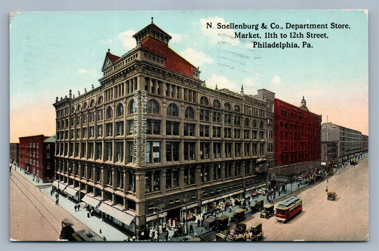 PHILADELPHIA PA N. SNELLENBURG & CO. DEPARTMENT STORE ANTIQUE POSTCARD ...