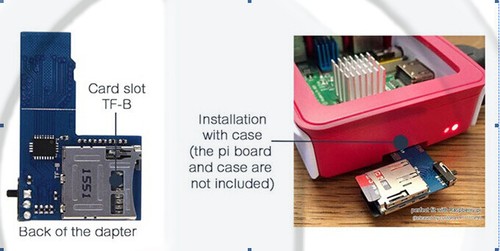 Dual TF Card Adapter Memory Board SD Card Adapter for Raspberry Pi 3 ...