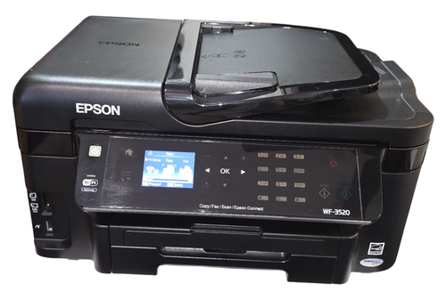 Epson WorkForce WF-3520 Wireless All-In-One Inkjet Printer Needs Black ...
