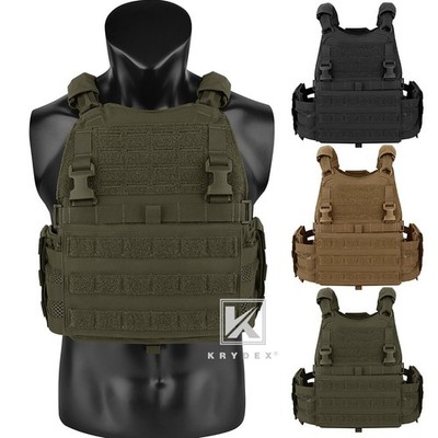 KRYDEX Tactical SCARAB Plate Carrier Heavy Duty MOLLE Vest w/ Side ...