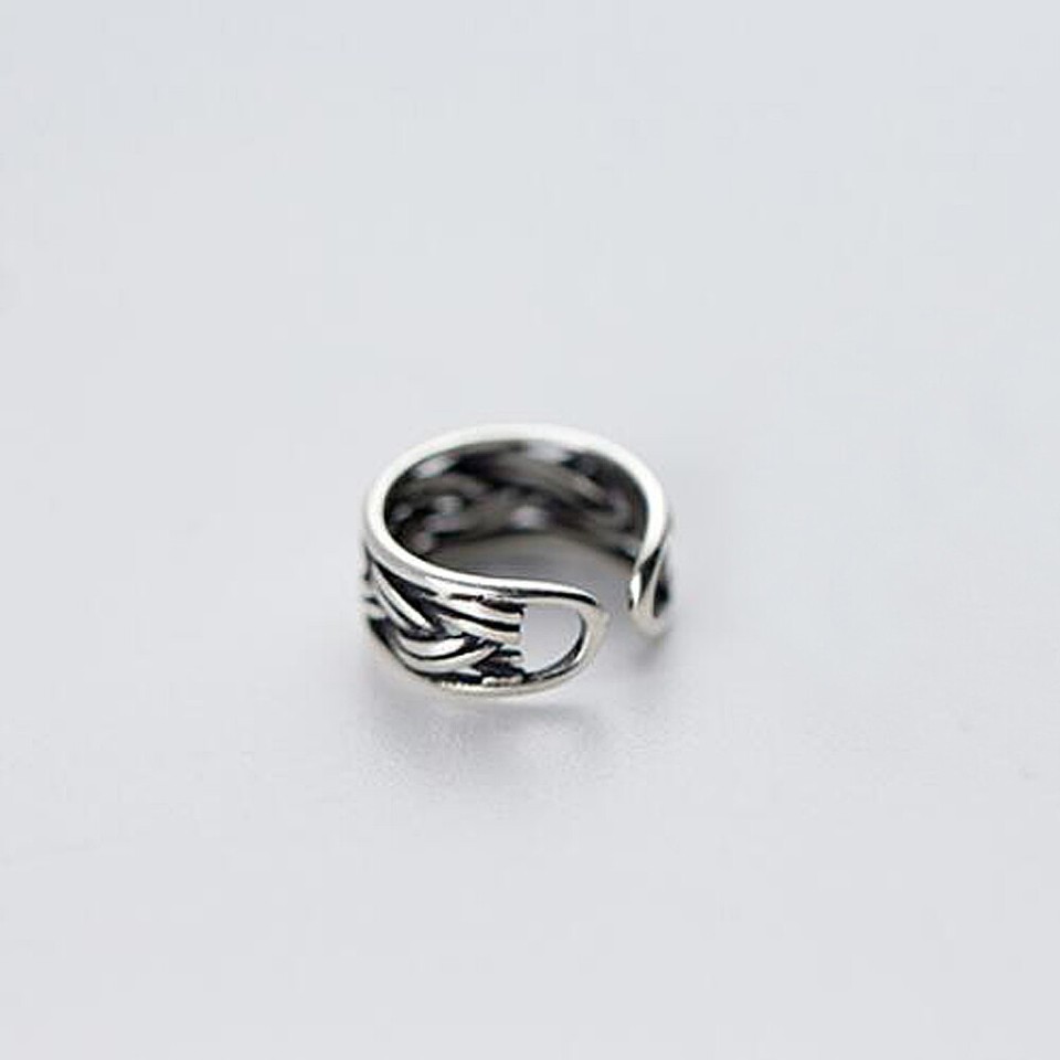 1 PC 925 Sterling Silver Bali Small Ear Cuff Clip On SINGLE Earring ...