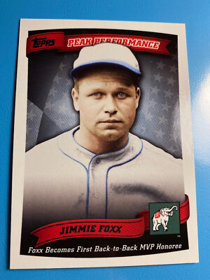 Jimmie Foxx 2010 Topps Peak Performance Baseball Card Philadelphia ...