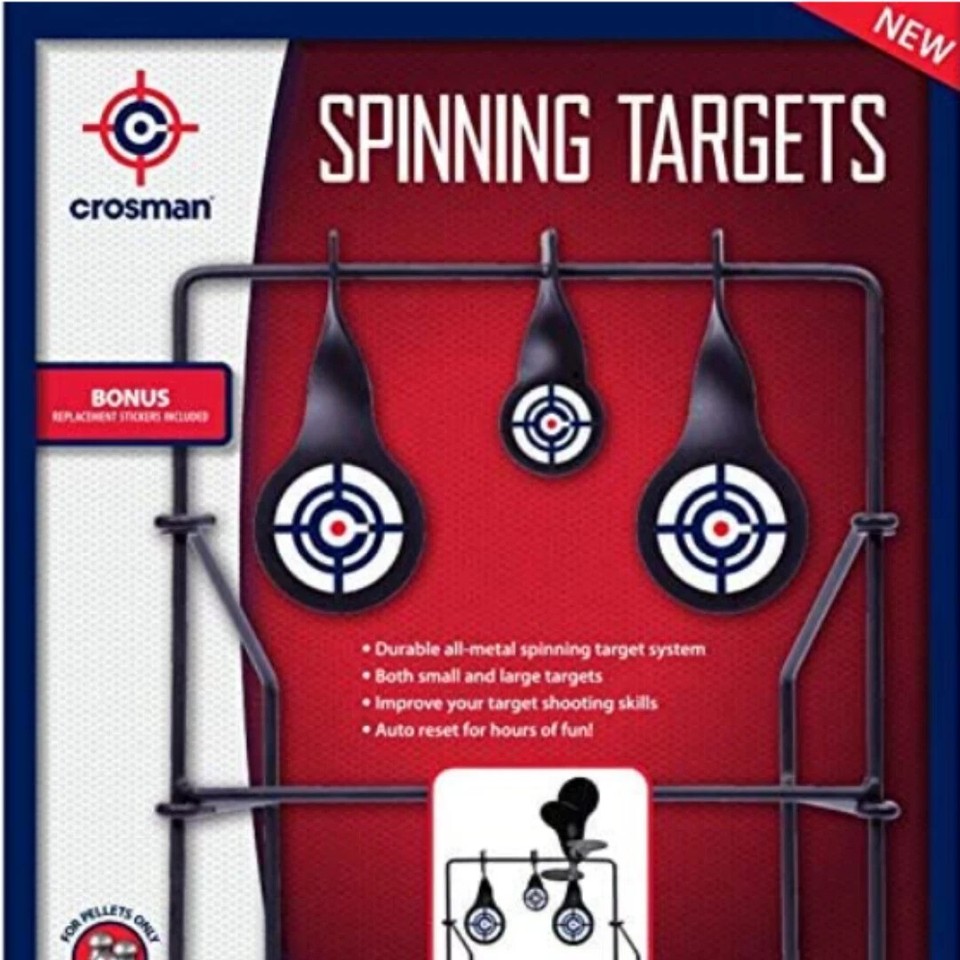 Steel Shooting Targets Spinning Reset Stand Set Metal Pistol Rifle Disk ...