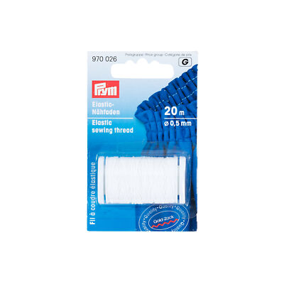 Prym White Elastic Sewing Threads - 0.5mm x 20m | eBay