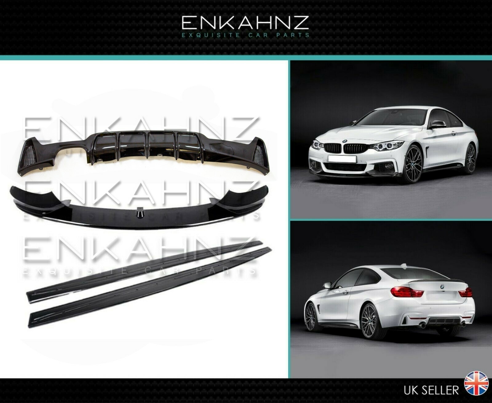 BMW F32 4 SERIES BODY KIT FRONT LIP SIDE | Grelly UK