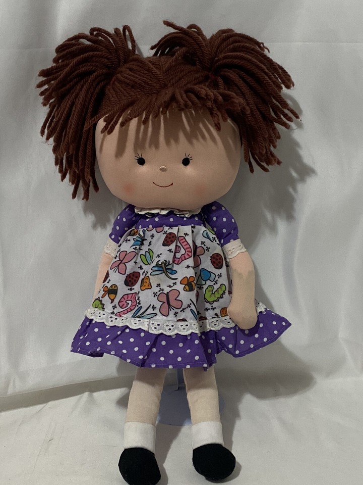 Well-Made Toys Blond Libby Doll Rag Doll Yarn Hair Pink Polka Dot ...