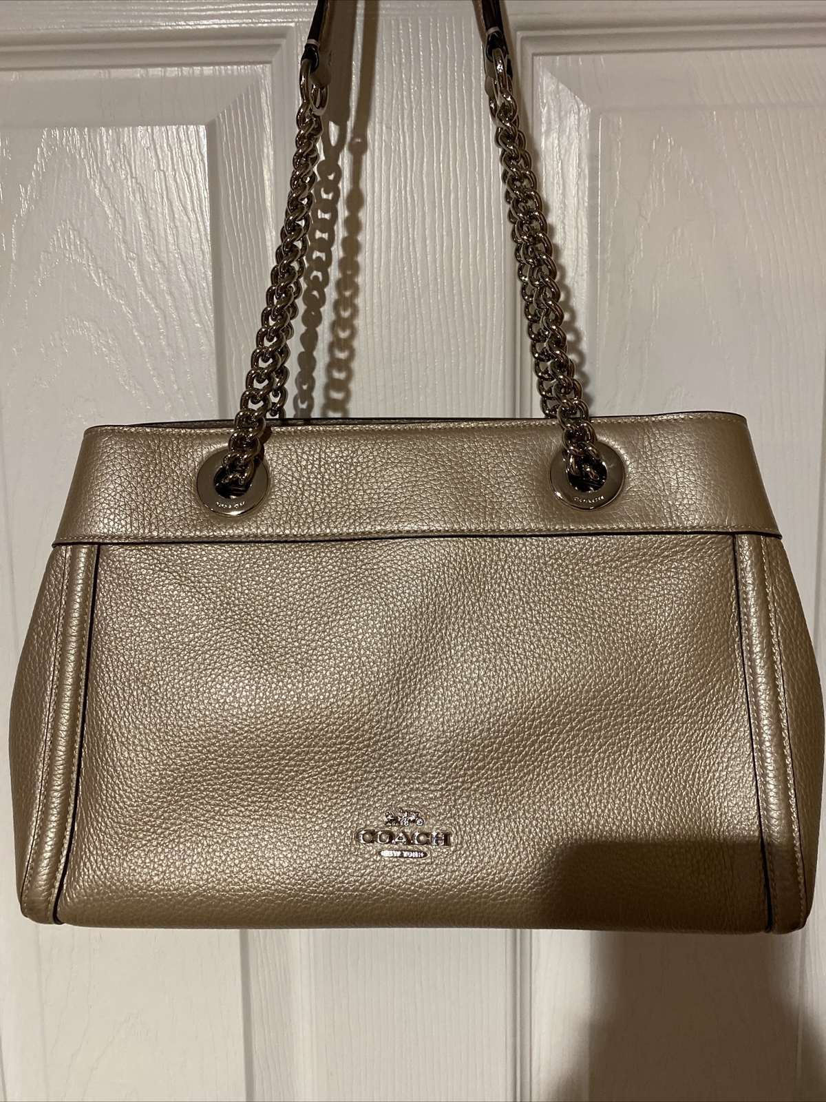 Authentic Coach Brooke Chain Carryall Satchel Bag F39… - Gem