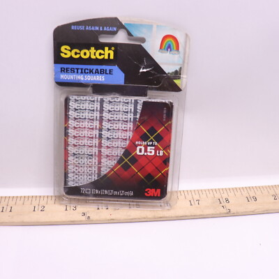 Scotch Restickable Mini Tabs Clear 0.5" x 0.5" R103 | eBay