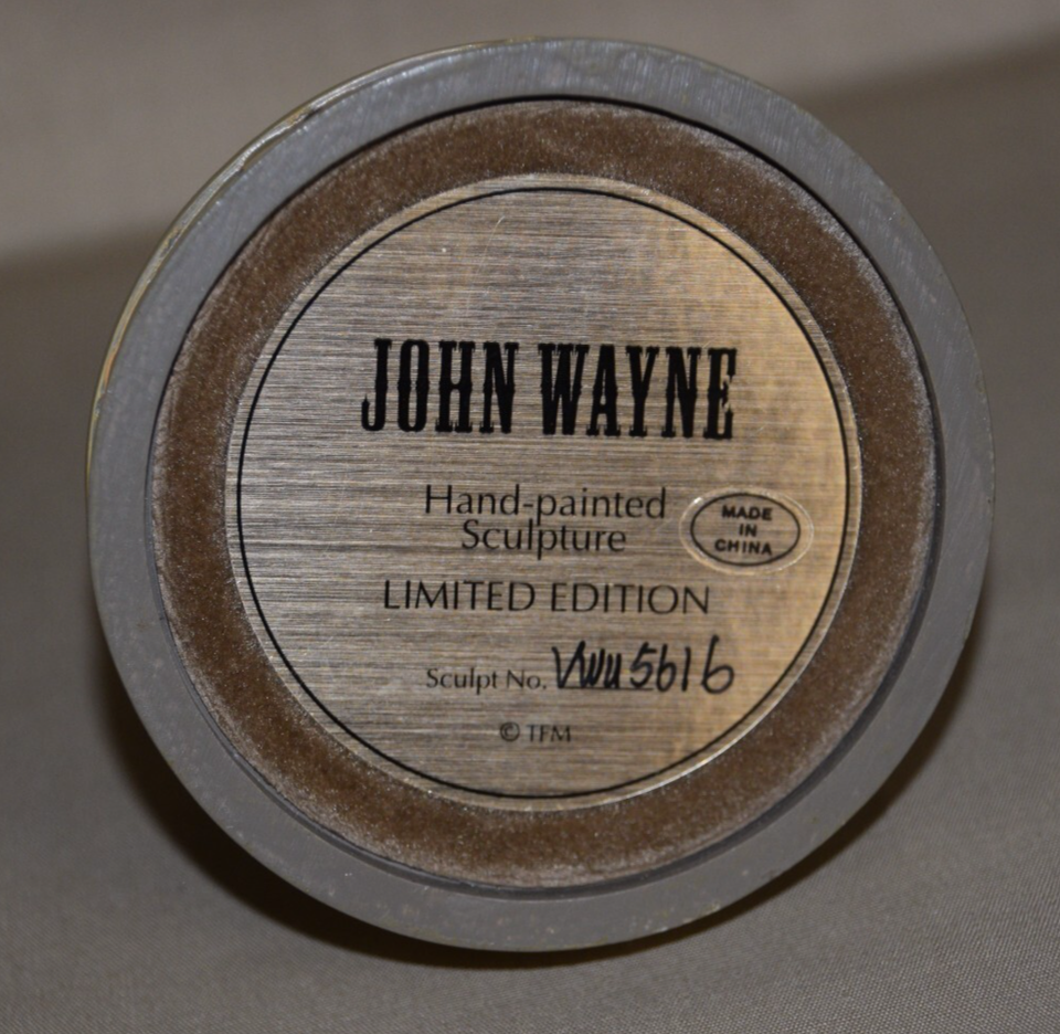 John Wayne Sheriff Graham County Arizona Hand Painted Sculpture Limited ...