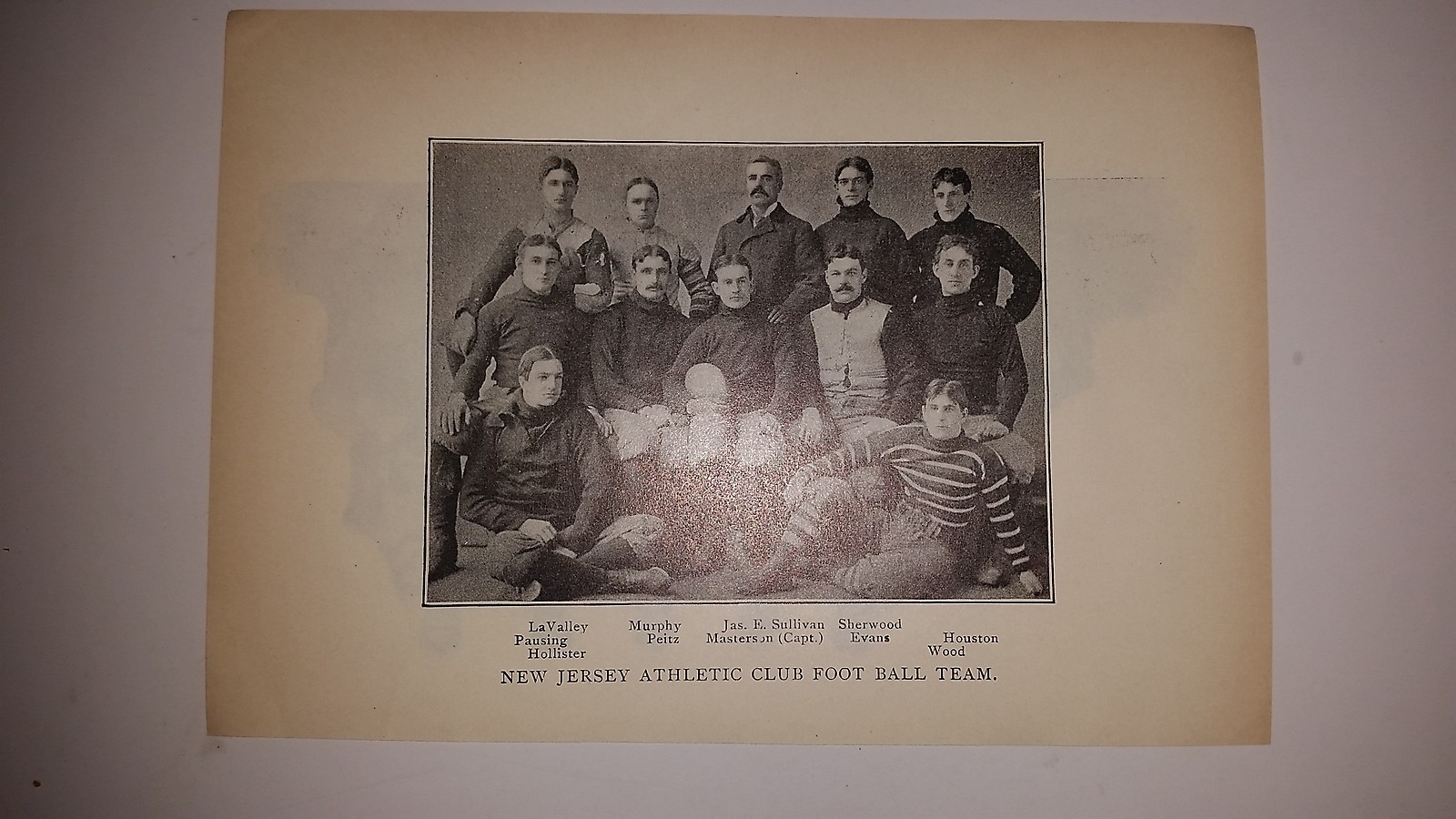 New Jersey Athletic Club & Knickerbocker A.C. 1897 Football Team ...