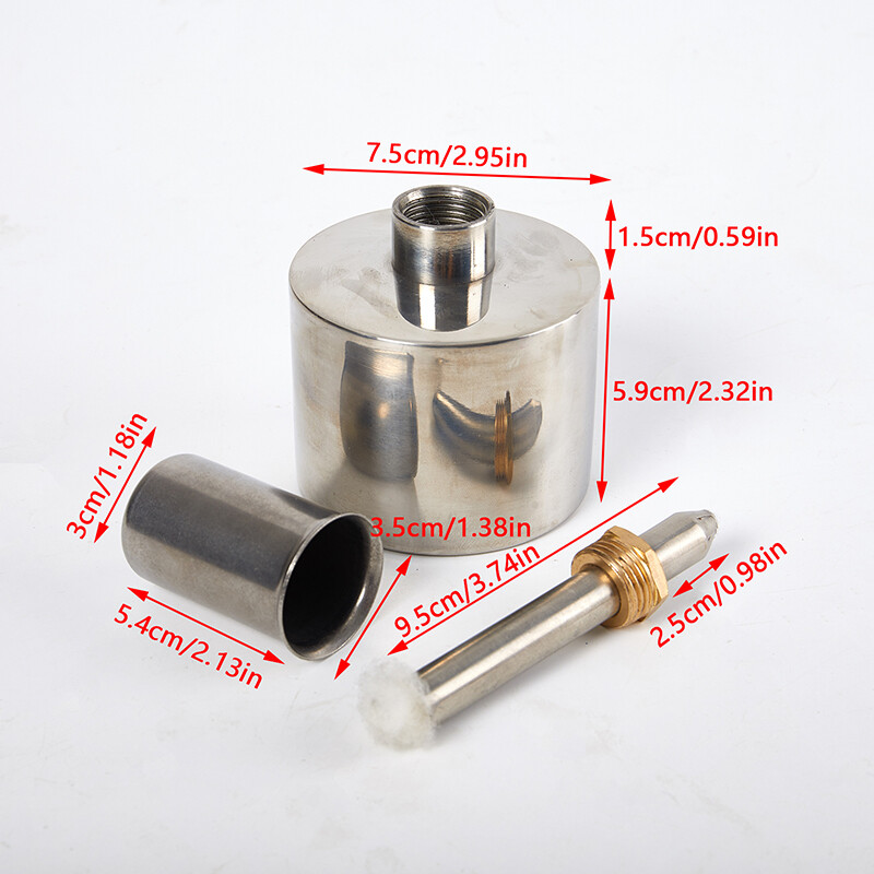 200ml Stainless Steel+Brass Alcohol Burner Biology Chemistry Dental Lab ...
