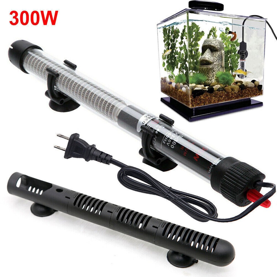 US Aquarium Water Heater 100W-200-300W Submersible Fish Tank Thermostat ...