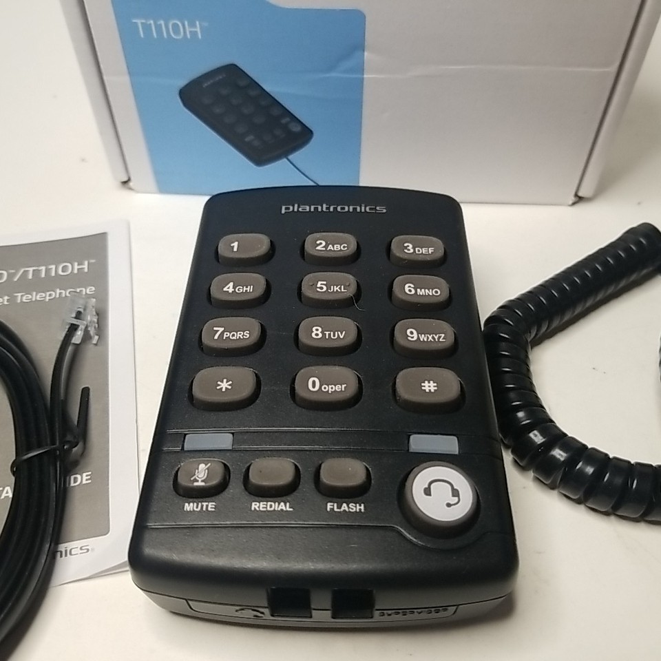 Plantronics T110H Single Line Telephone Keypad 204556-01 New | eBay