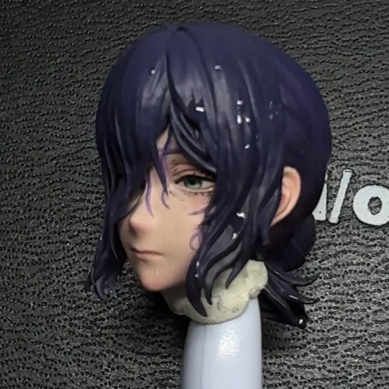 1/12 Chainsaw Man Reze Head Carving For 6" Romankey Crazy ML Figure ...