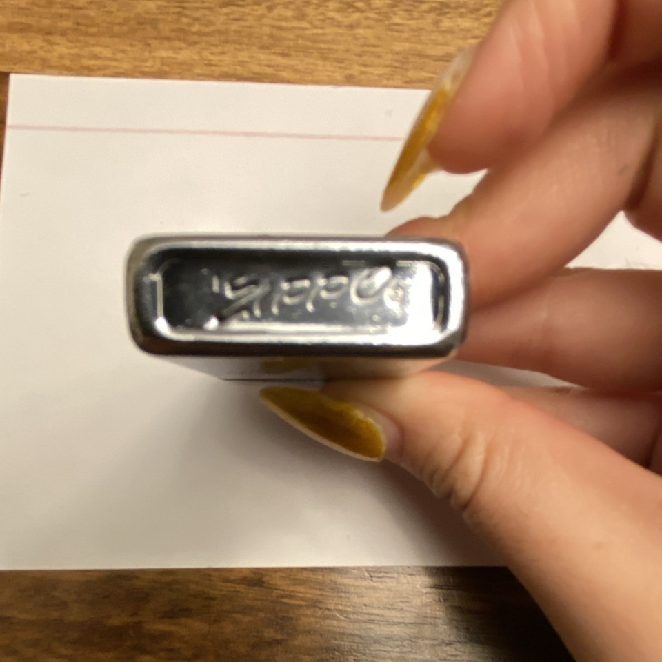 .9999 Silver Zippo Slim Chrome Lighter GROW Badge Tom Eaton Signature ...