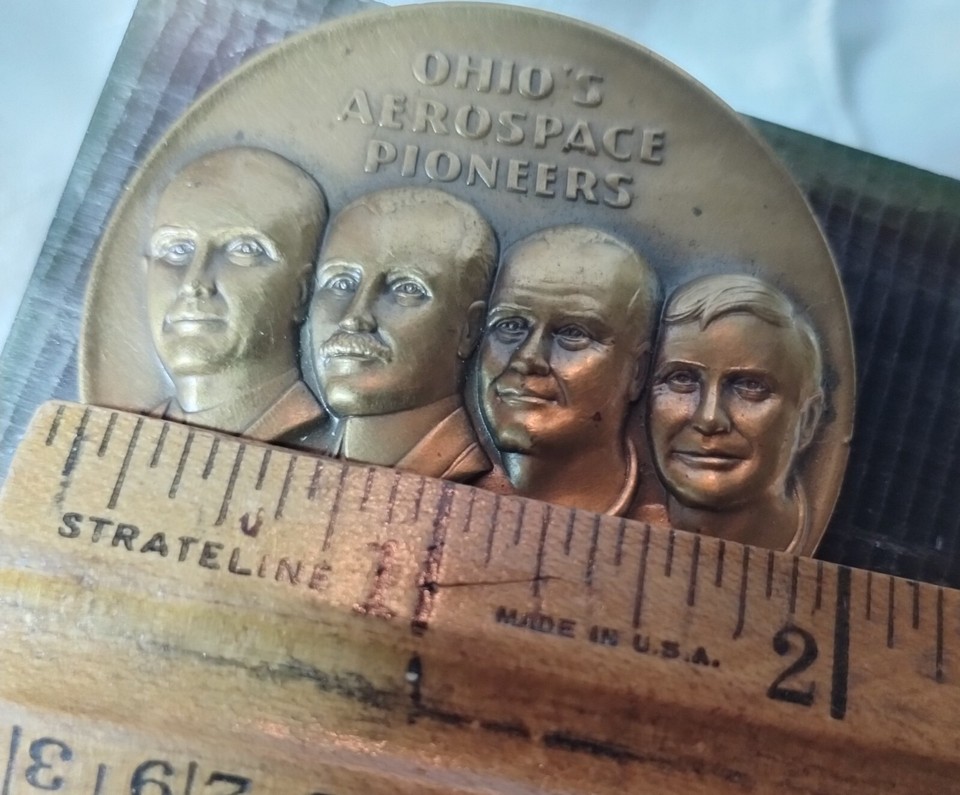 1969 OHIO FLIGHT Pioneers Bronze Medal Armstrong Medallion HISTORY ...