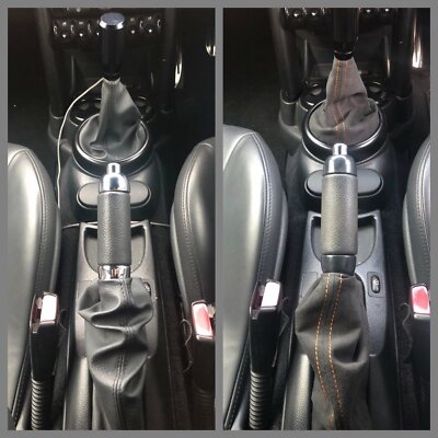 mini r50 r53 r52 alcantara hand brake gaiter coloured stitching cooper ...
